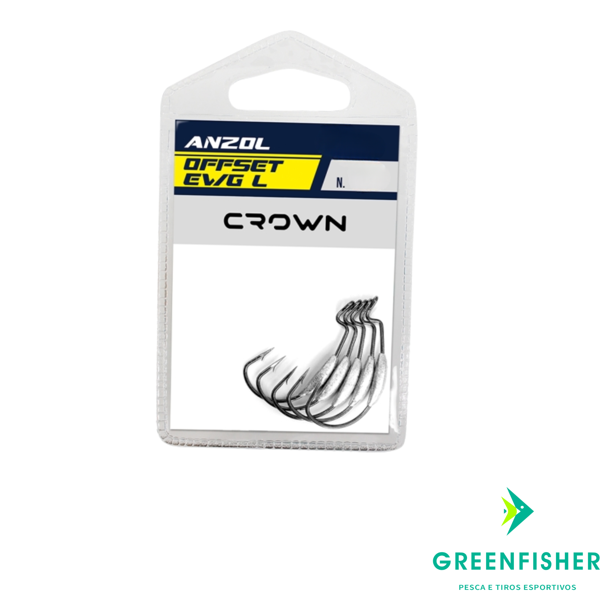 ANZOL OFFSET EWG LASTREADO / CROWN – GREENFISHER PESCA E CAMPING